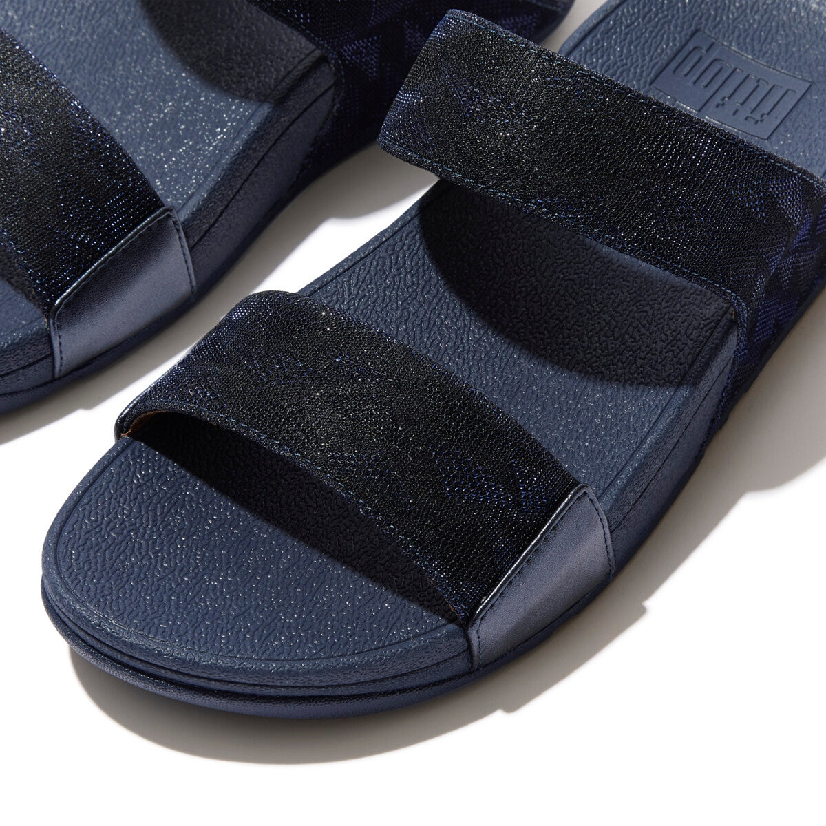 LULU Glitz Slides - Midnight Navy (ET6-399) | FitFlop Singapore