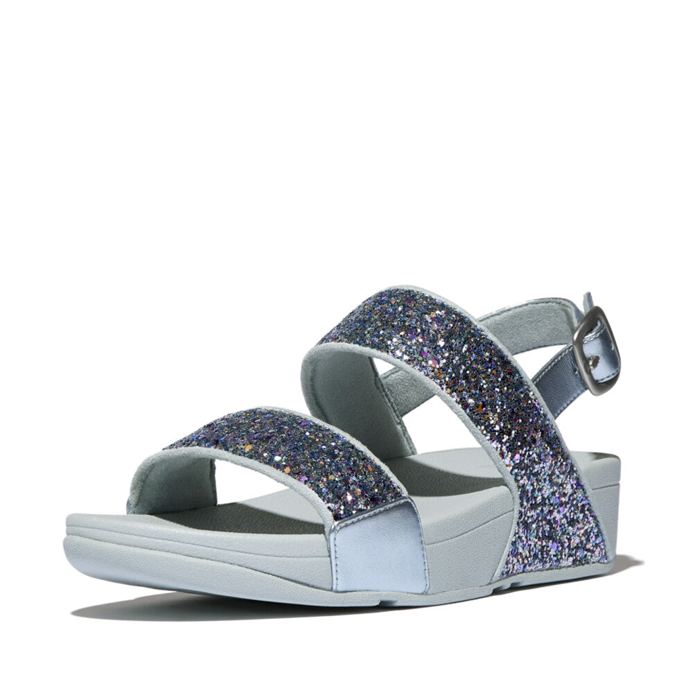 FitFlop LULU Multi-Tonal Glitter Back-Strap Sandals - Quiet Blue (JE4-C34) | FitFlop Singapore