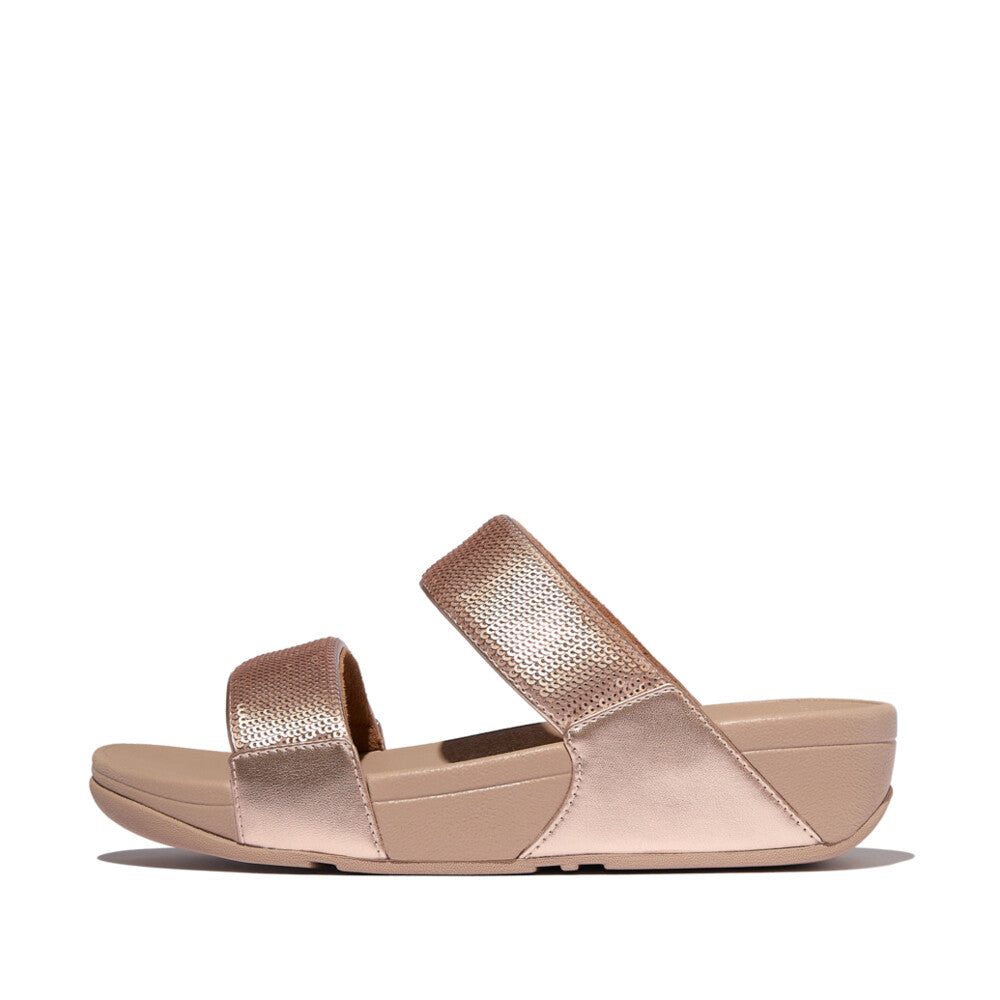 FitFlop LULU Sequin Slides - Classic Beige (JF2-B41) | FitFlop Singapore
