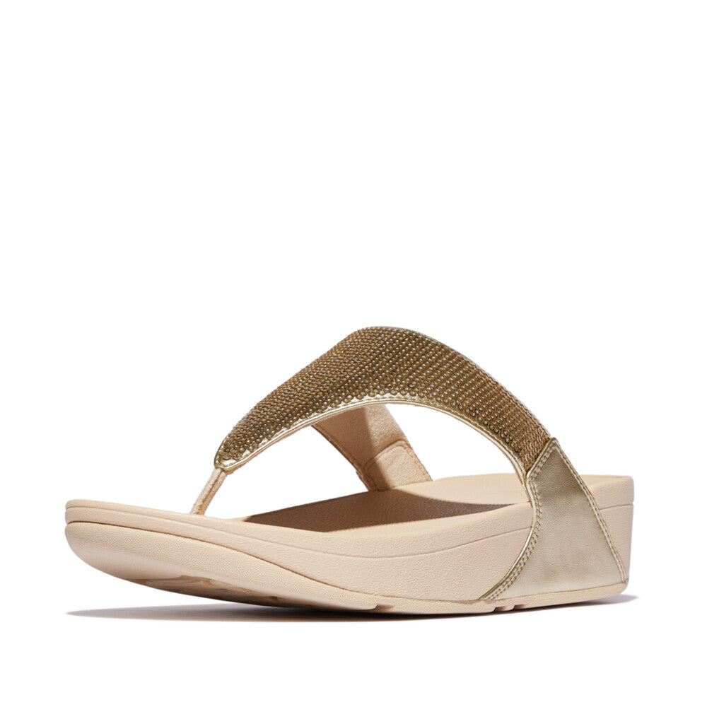 FitFlop LULU Sequin Toe-Post Sandals - Platino (JF3-675) | FitFlop Singapore