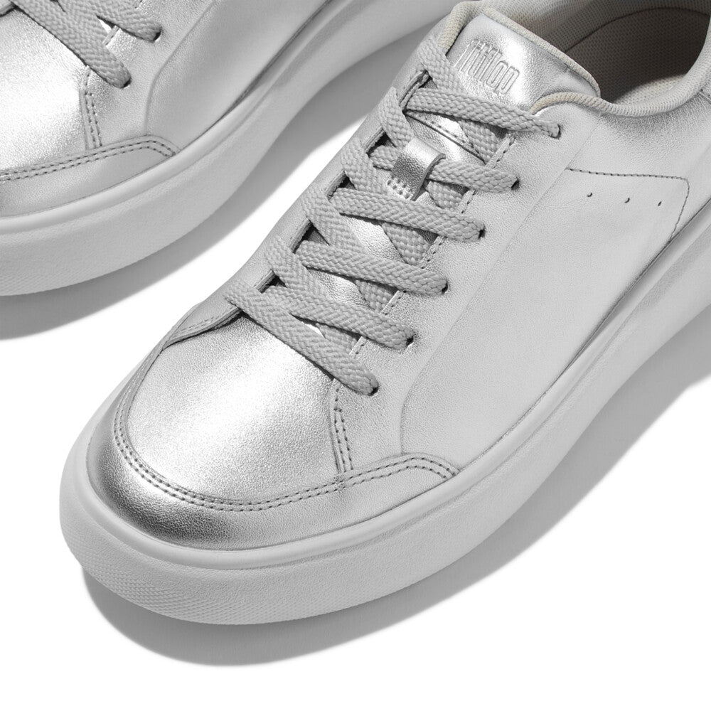FitFlop RTG Metallic-Leather Sneakers - Silver (E5T-011) | FitFlop ...