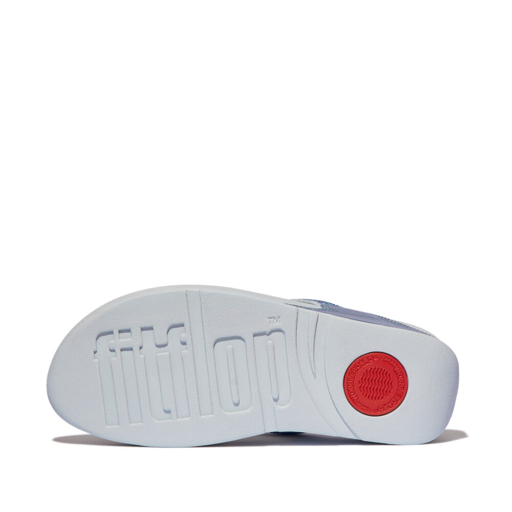 FitFlop LULU Crystal Embellished Toe-Post Sandals - Quiet Blue (EC5-C34) | FitFlop Singapore