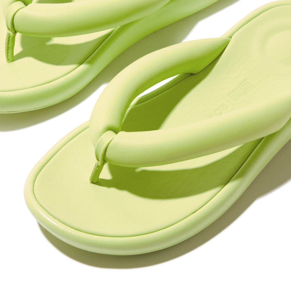 FitFlop IQUSHION D-LUXE x Roksanda Padded Leather Flip-Flops - Lime ...