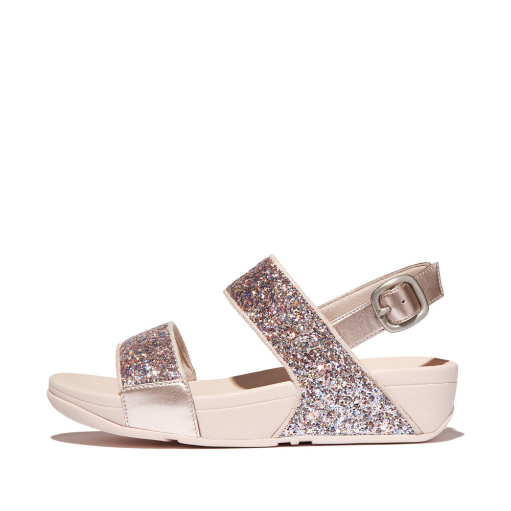 FitFlop LULU Multi-Tonal Glitter Back-Strap Sandals - Nude Rose Mix ...
