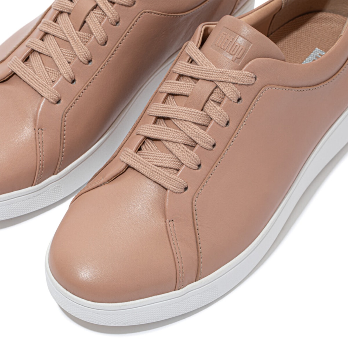 RALLY Leather Trainers - Beige (X22-137) | FitFlop Singapore