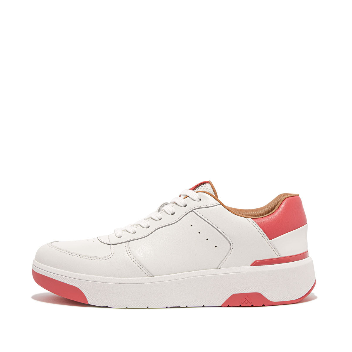 RALLY EVO Leather Trainers - Urban White/Rosy Coral (HE5-B20) | FitFlop ...