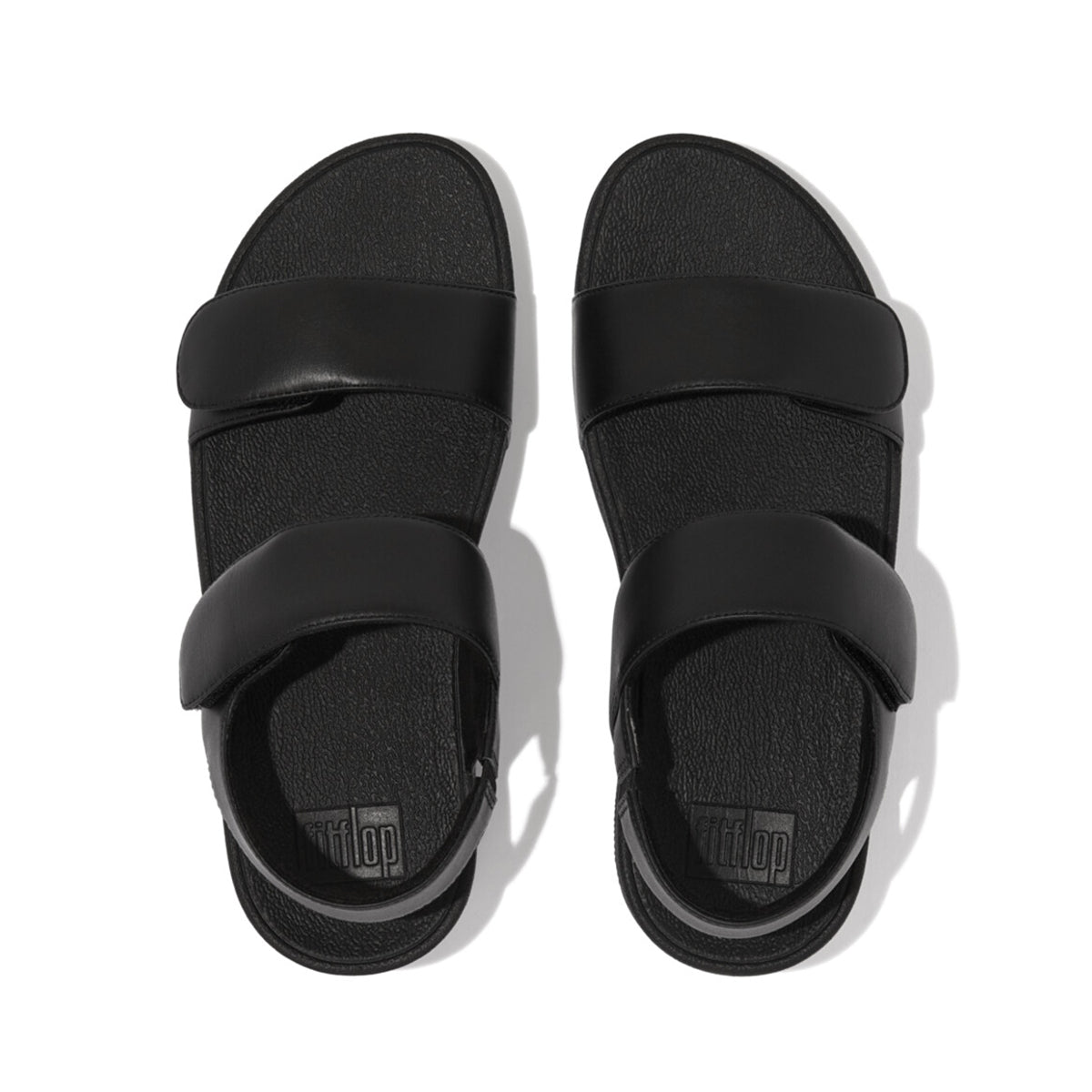 LULU Adjustable Leather Back-Strap Sandals - All Black (FV8-090 ...
