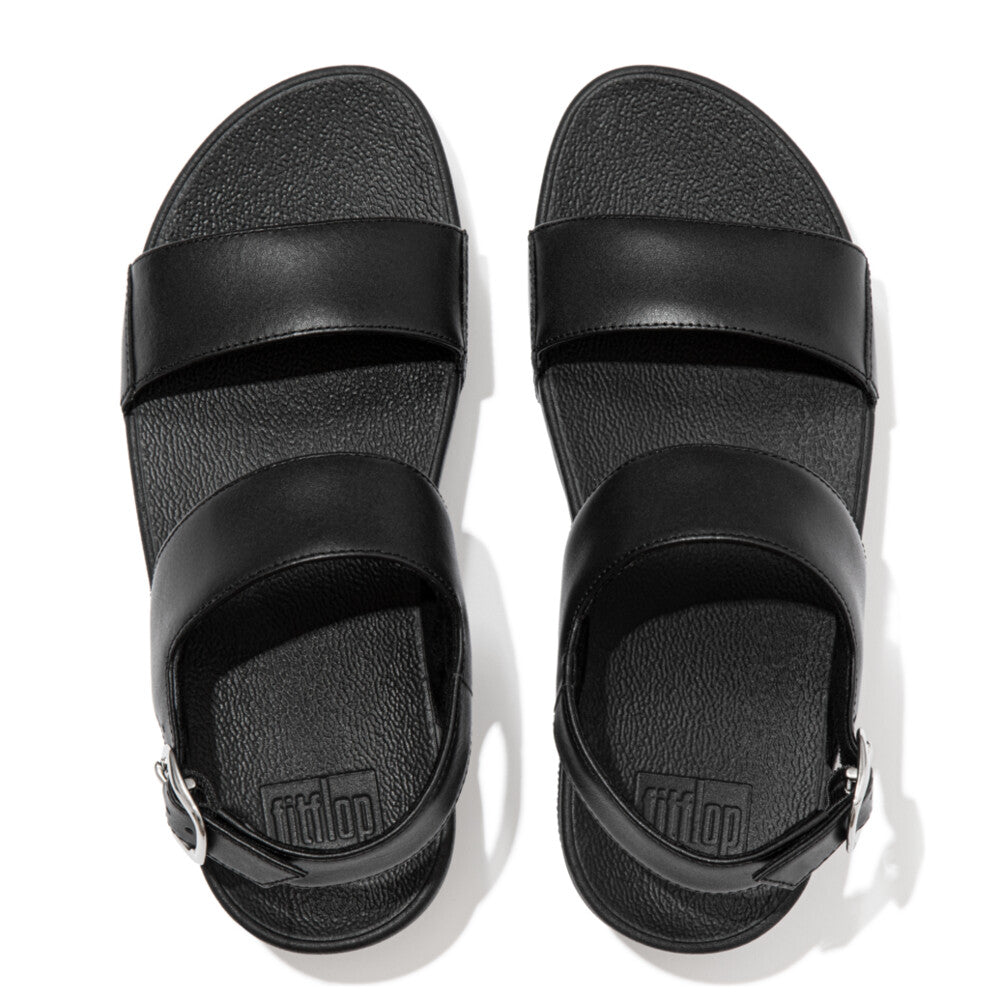 LULU Leather Back-Strap Sandals - All Black (EU4-090) | FitFlop Singapore