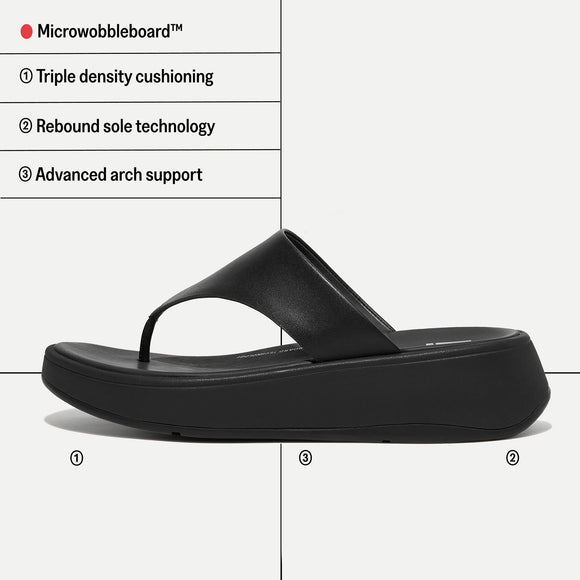 LULU Crystal Embellished Toe-Post Sandals - All Black (EC5-090) | FitFlop Singapore