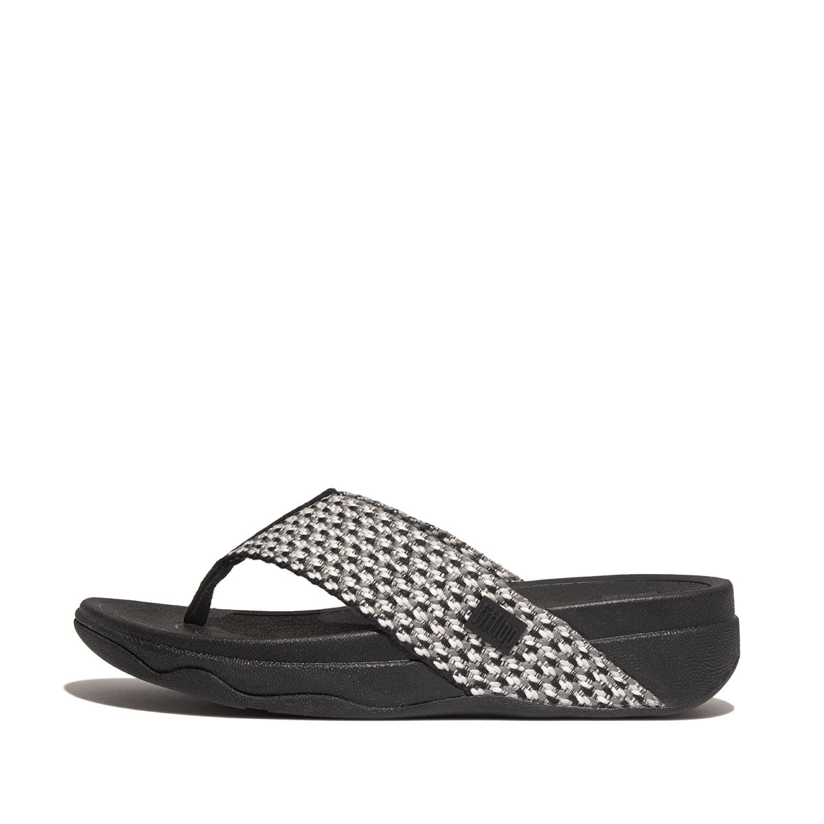 SURFA Multi-Tone Webbing Toe-Post Sandals - Black (HH2-001) | FitFlop ...